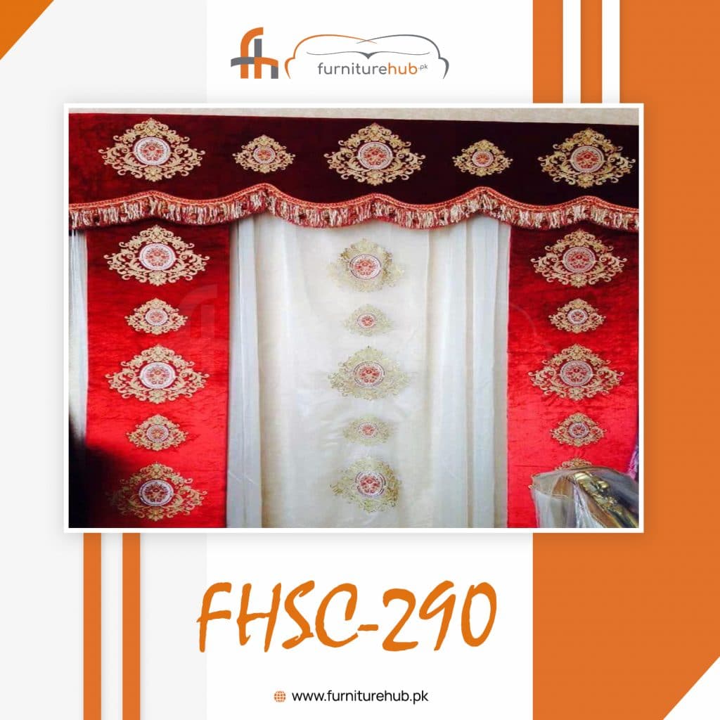 House Parda Design In Cherry Red Color Swooning In Elegance On Sale